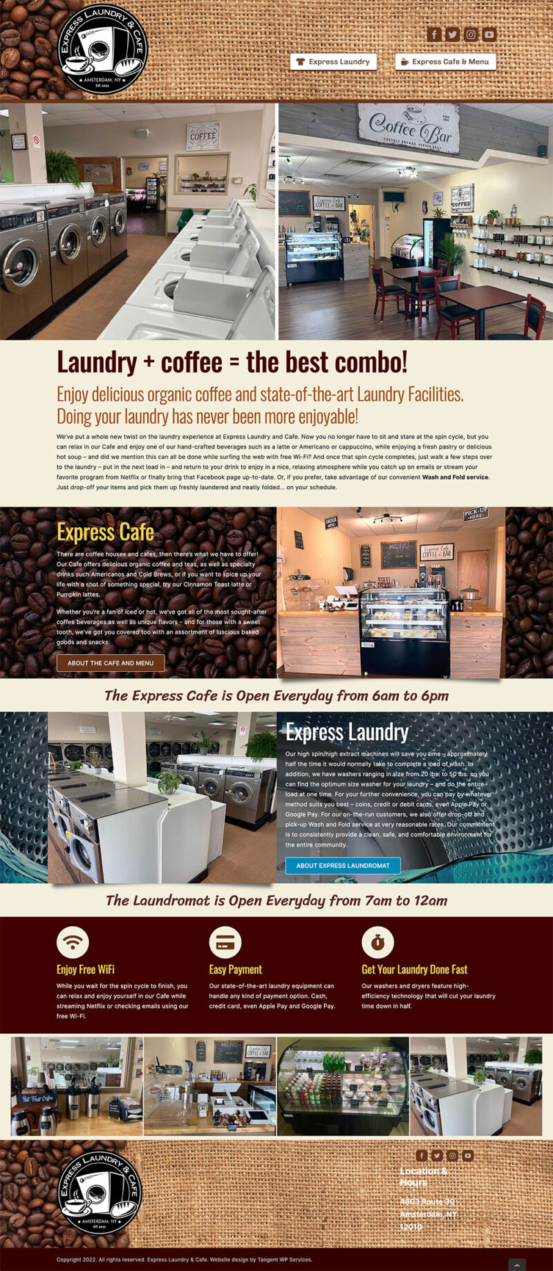 Express Laundry & Cafe – Tangent Web Services